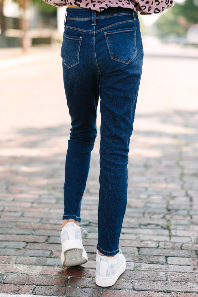 Girls: Feeling Bold Dark Wash High Waist Skinny Jeans – Shop the Mint