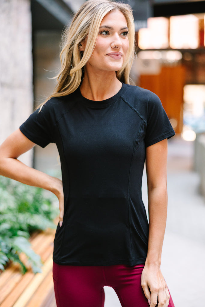 Run The Race Black Basic Top – Shop the Mint