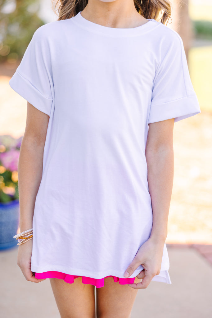 Girls: Make Your Life Easy White Crew Neck Top – Shop the Mint