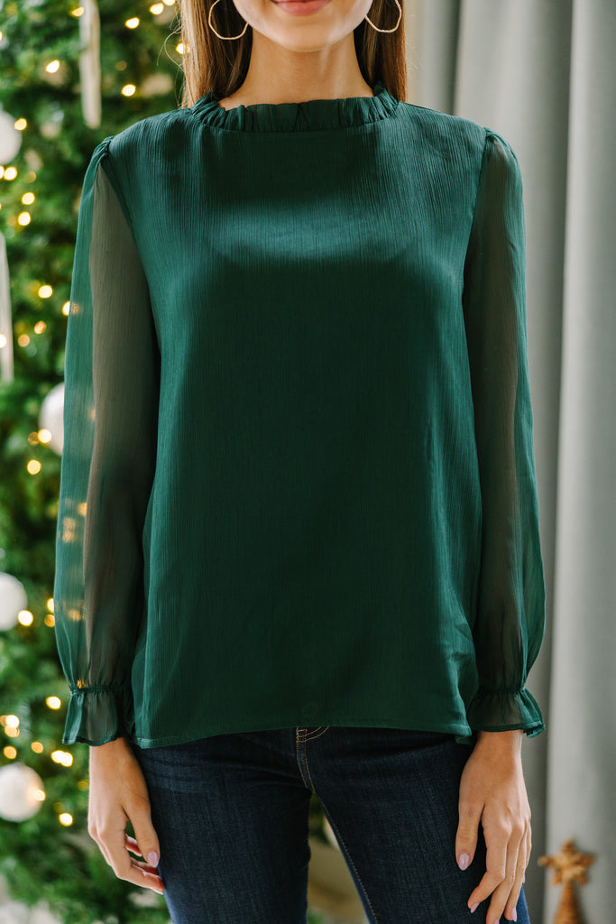 Dream Of The Day Emerald Blouse – Shop the Mint