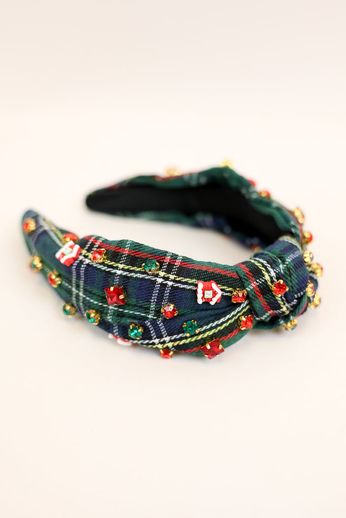 Seasons Greetings Navy Gingerbread House Embellished Headband – Shop ...