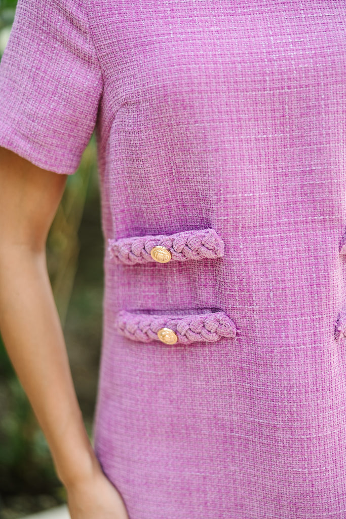 Ask You Out Lavender Purple Tweed Dress – Shop the Mint