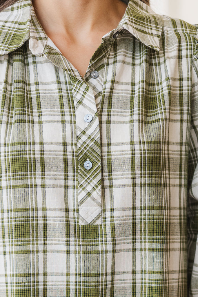 All You Can Be Olive Green Plaid Dress – Shop the Mint