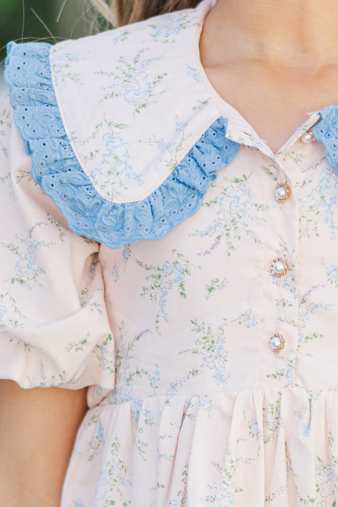 Girls: Just So Thankful Pink Ditsy Floral Babydoll Dress – Shop the Mint