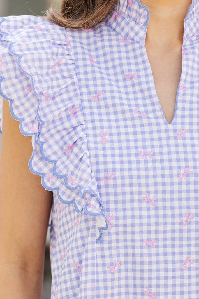 Ready For Anything Periwinkle Gingham Dress – Shop the Mint