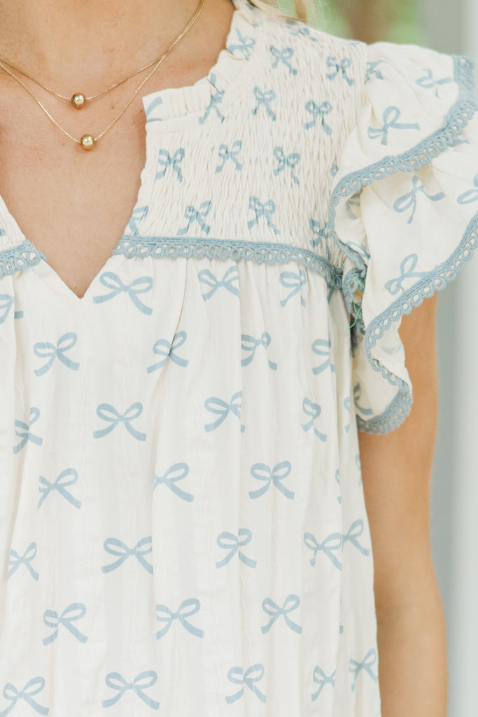 Blissful Bows Blue Babydoll Dress – Shop the Mint