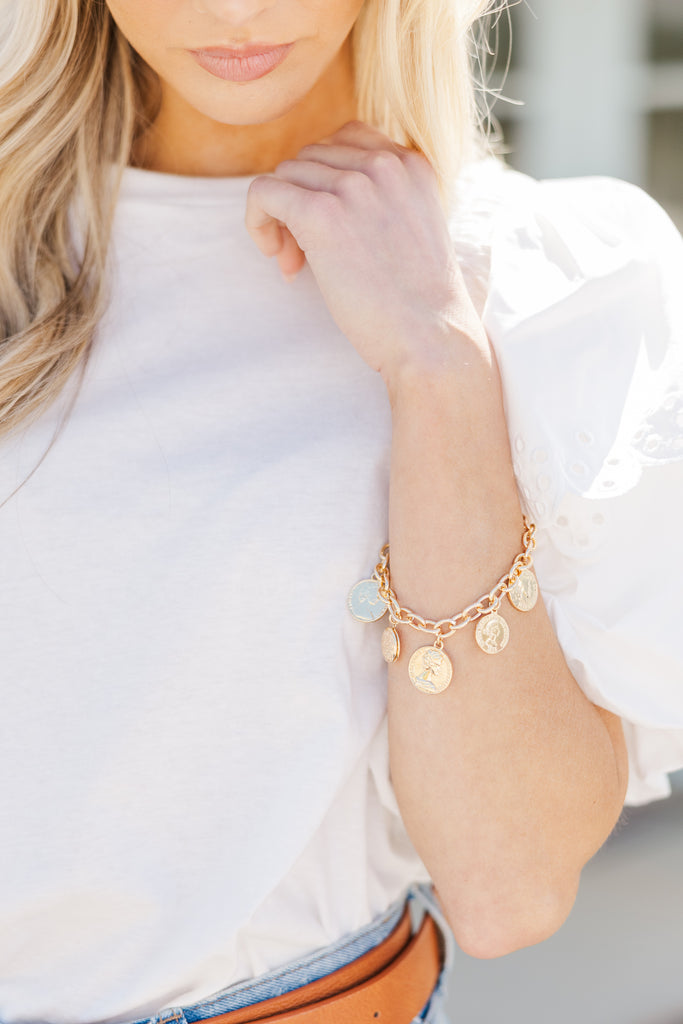Just Makes Cents Gold Charm Bracelet – Shop the Mint