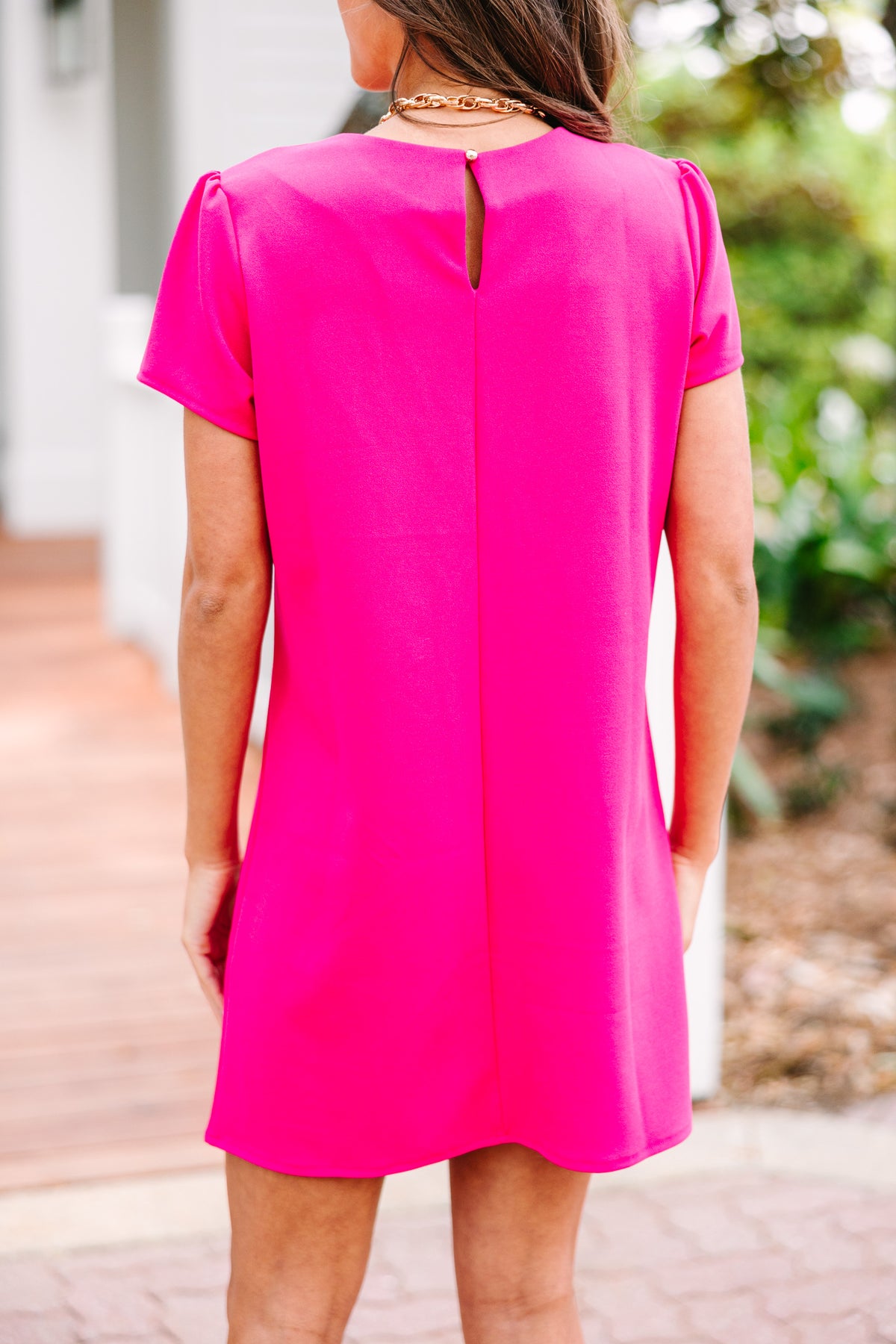 Chic Fuchsia Pink Shift Dress - Classic Shift Dress – Shop the Mint