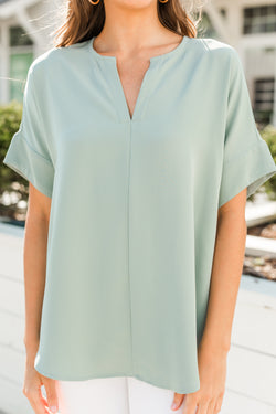 Cute Light Green Top - Classic Women's Tops – Shop the Mint