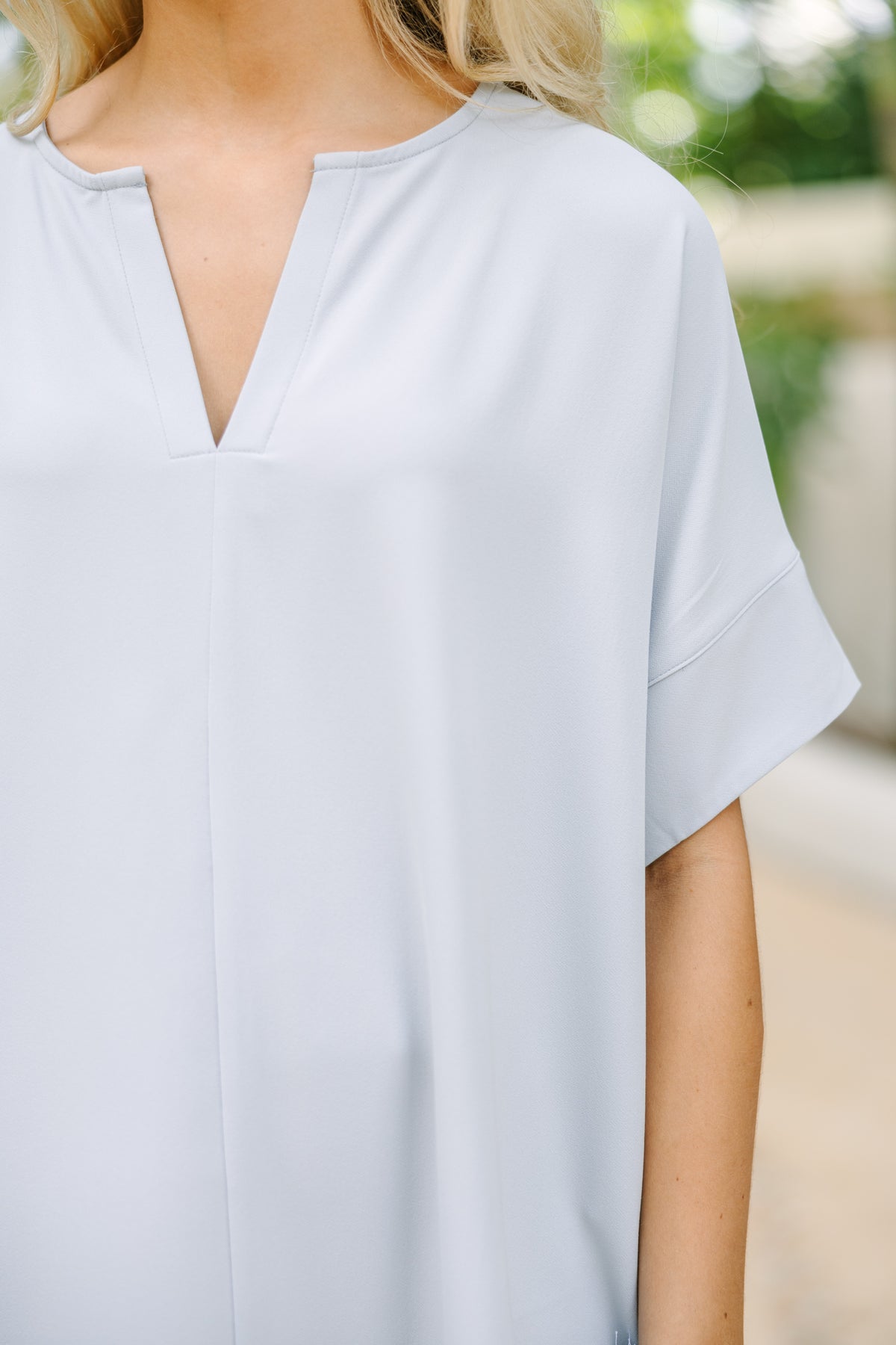 Casual Light Gray Top - Classic Women's Tops – Shop the Mint