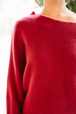 All On You Red Off Shoulder Sweater – Shop the Mint