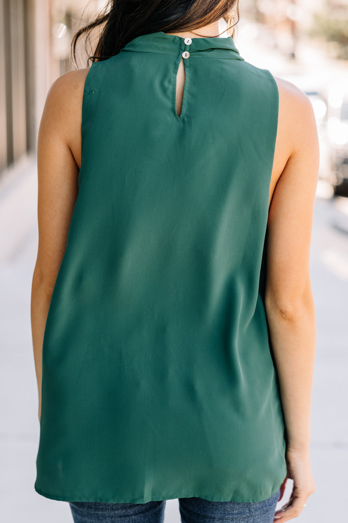 Tell Your Story Hunter Green Cowl Neck Tank – Shop the Mint
