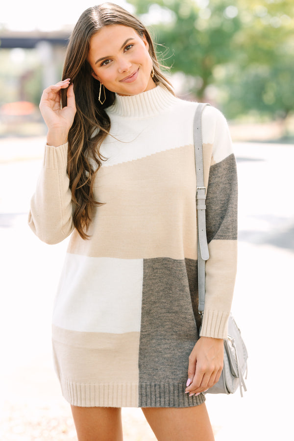 Good News Natural White Colorblock Tunic Sweater – Shop the Mint