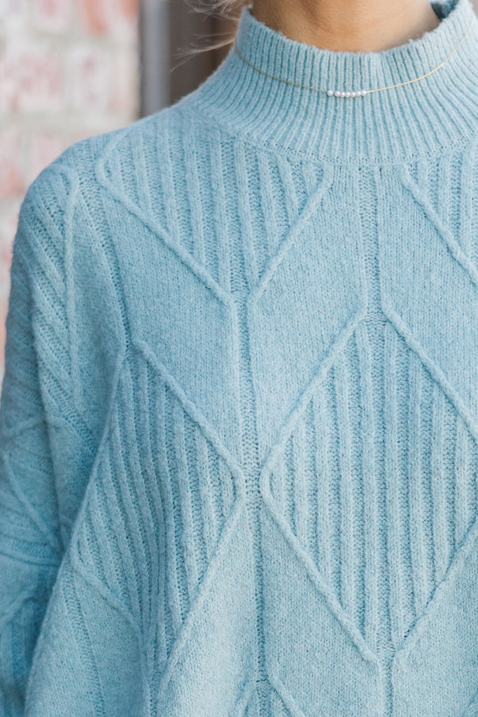 Walk The Walk Light Blue Sweater – Shop the Mint