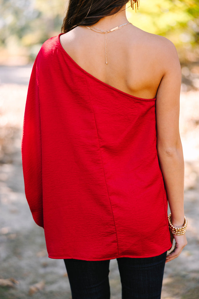Go Where You Choose Red One Shoulder Top – Shop the Mint