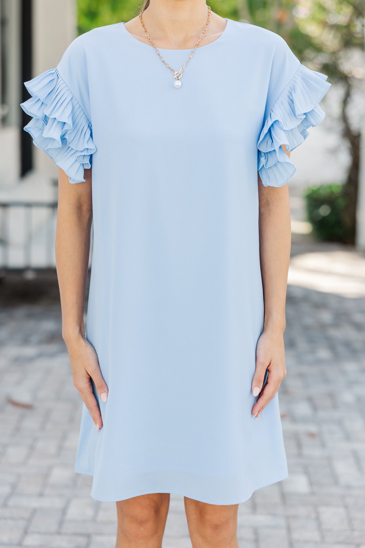 What A Vision Light Blue Ruffled Dress – Shop the Mint