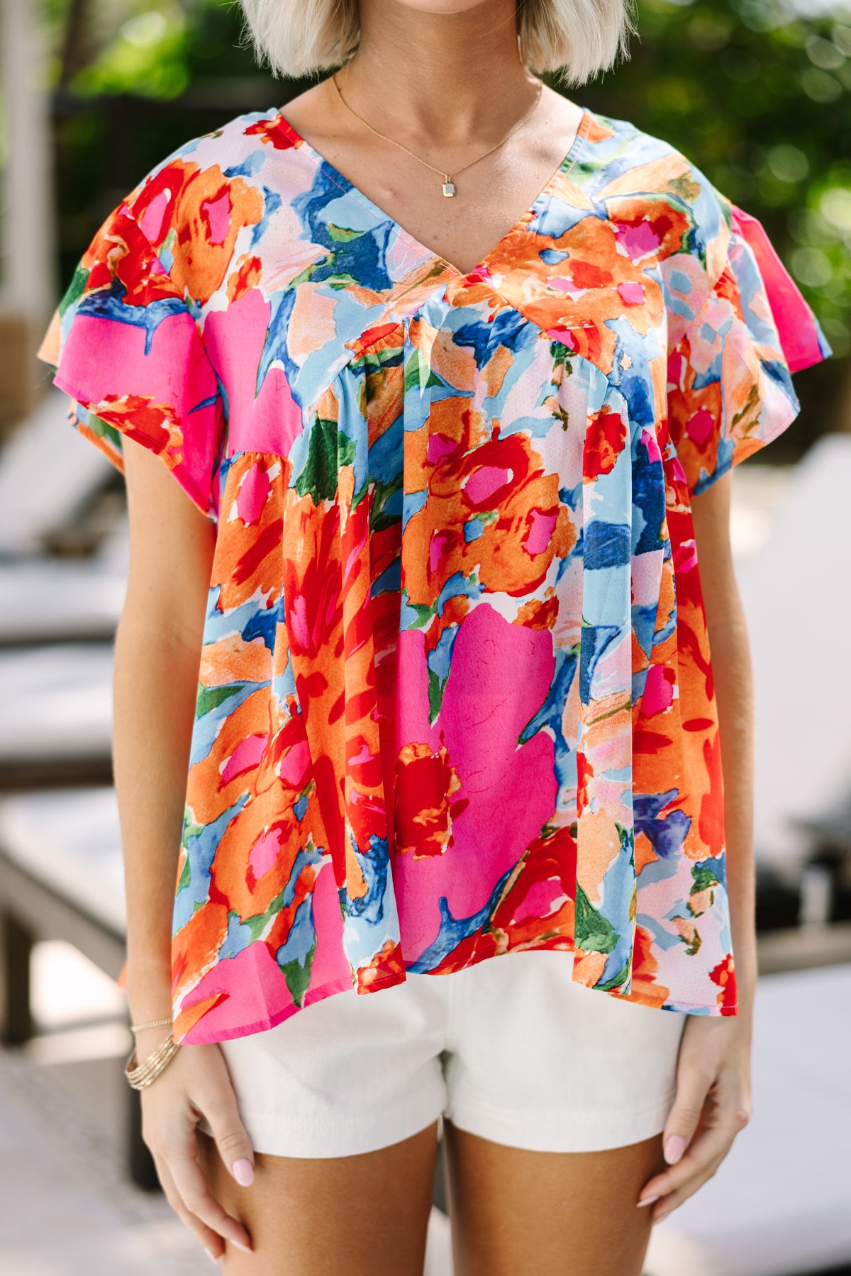 Take Your Joy Pink Abstract Blouse – Shop the Mint