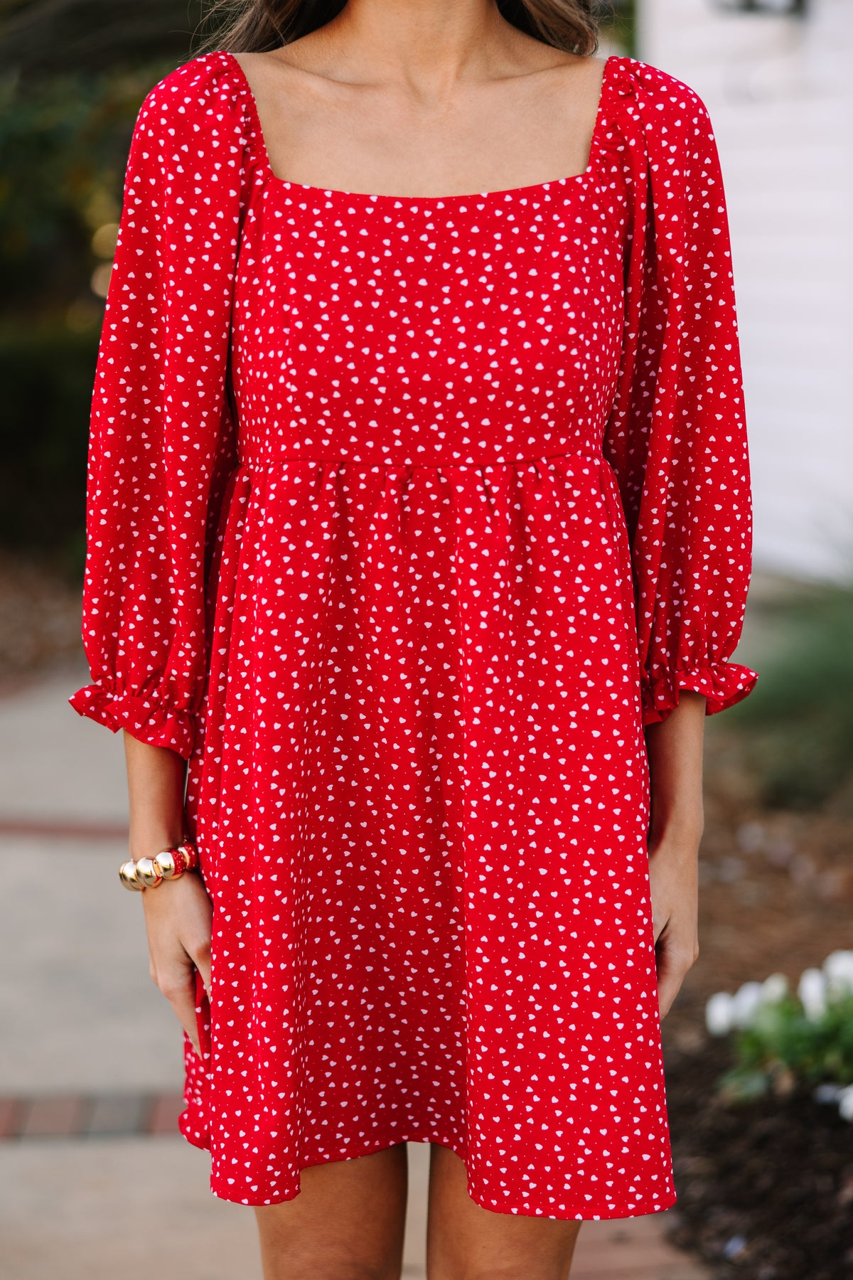 Found Love Red Heart Print Dress - Valentine's Day Dresses – Shop the Mint