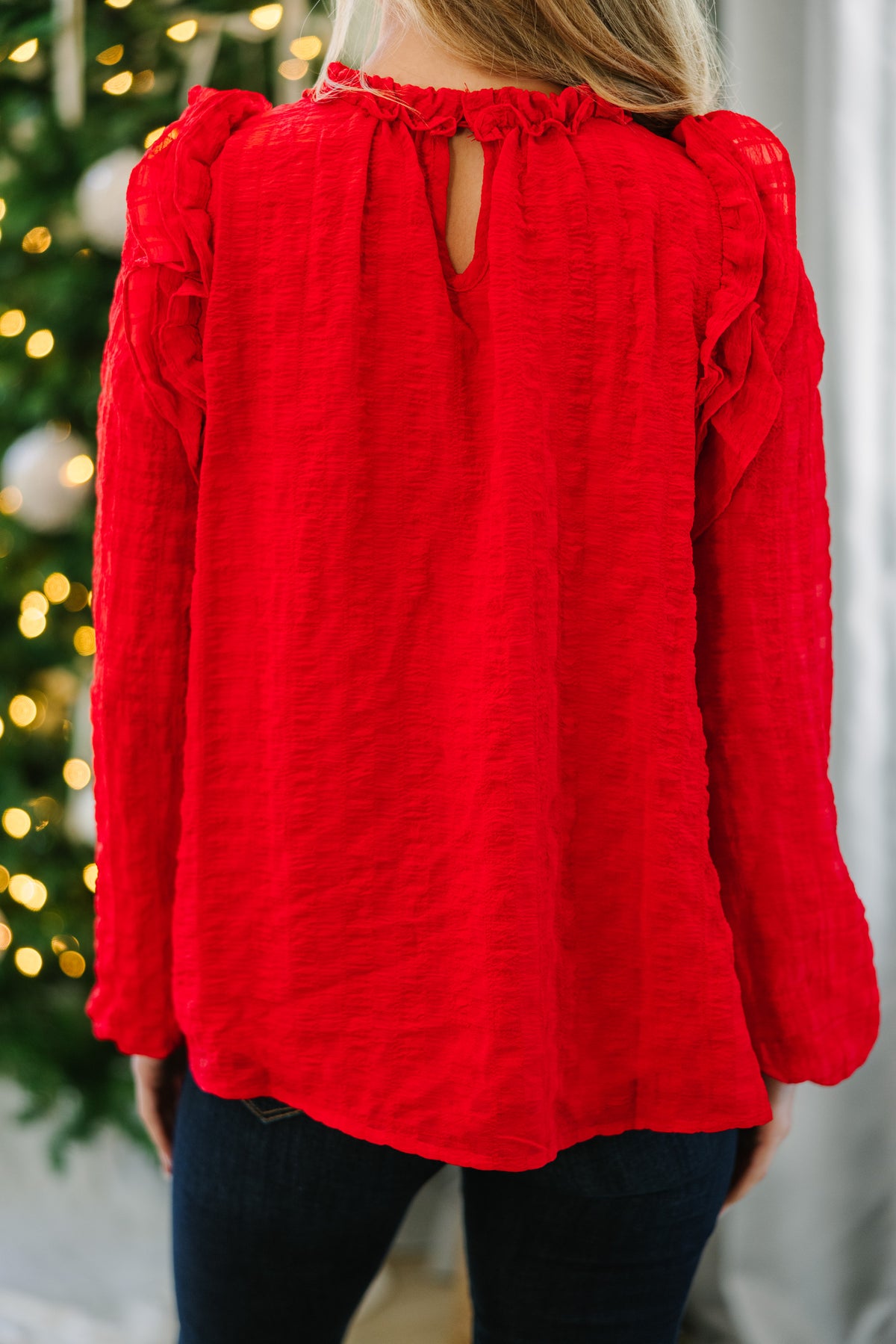 Best Behavior Red Ruffled Blouse – Shop the Mint