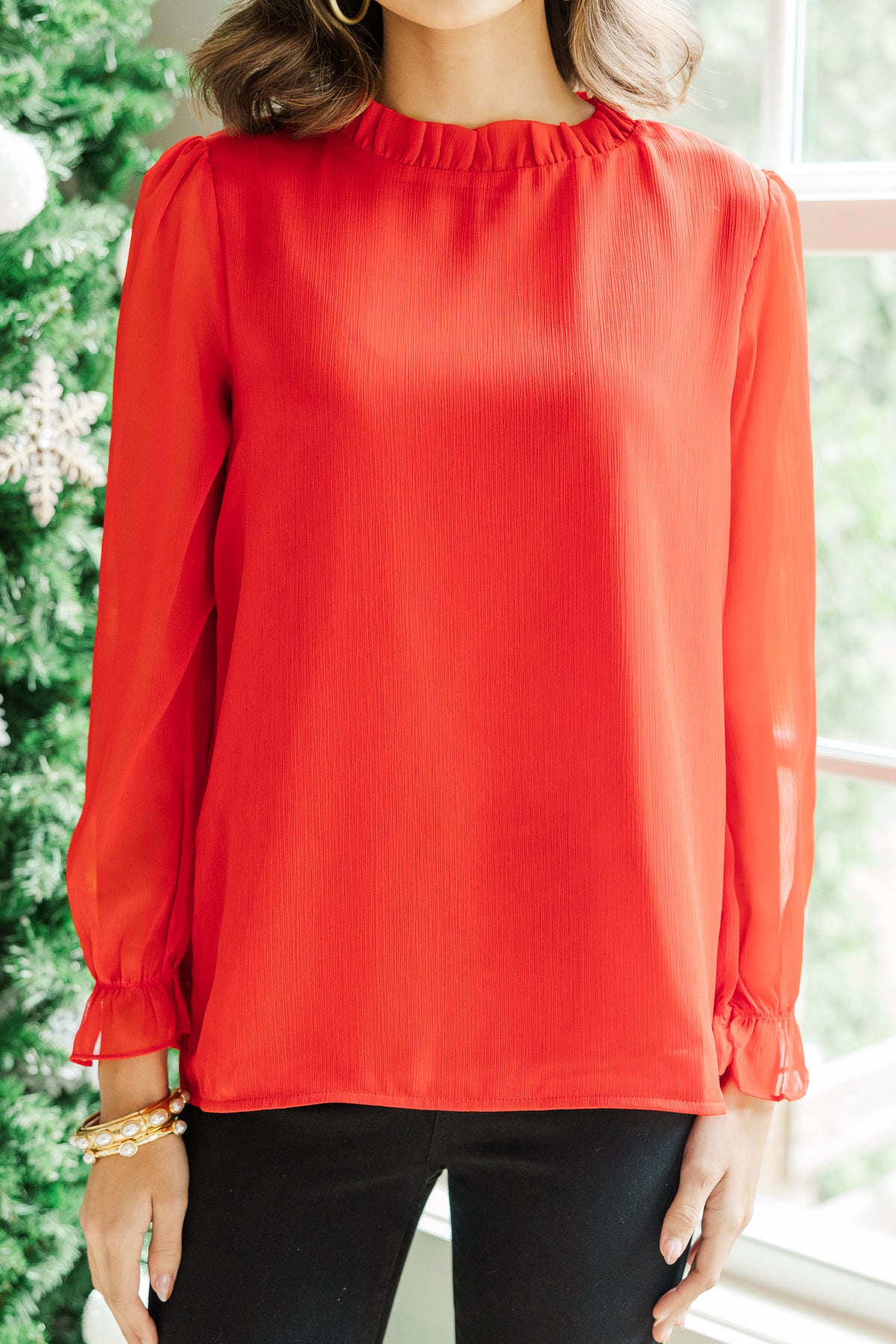 Dream Of The Day Red Blouse – Shop the Mint