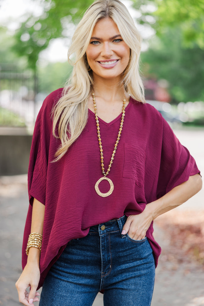 Couldn't Be Better Wine Red Top – Shop the Mint