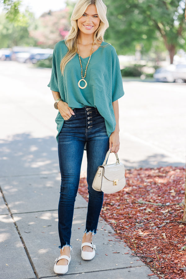 Couldn't Be Better Spruce Green Top – Shop the Mint