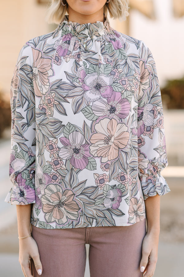 Tried and True Mauve Pink Floral Blouse – Shop the Mint