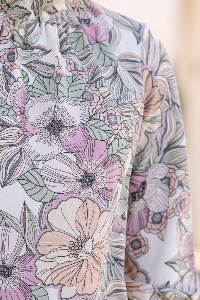 Tried and True Mauve Pink Floral Blouse – Shop the Mint