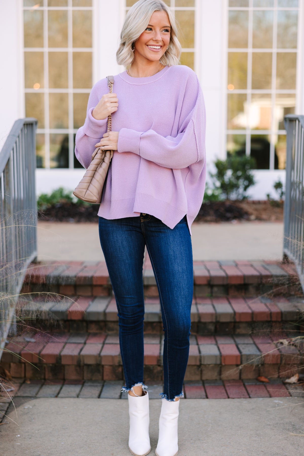 Give You Joy Lavender Purple Dolman Sweater – Shop the Mint