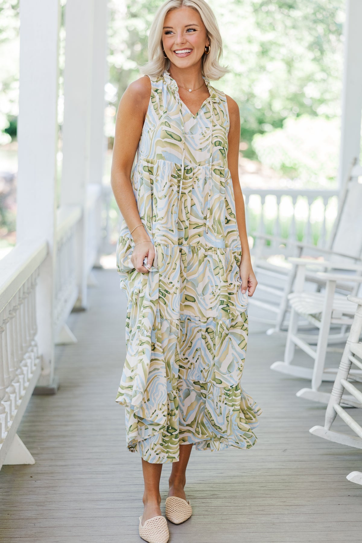 Know You Better Green Abstract Maxi Dress – Shop the Mint