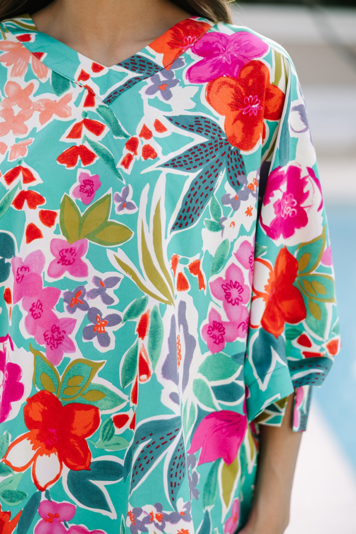 Now You Know Teal Green Floral Top – Shop the Mint