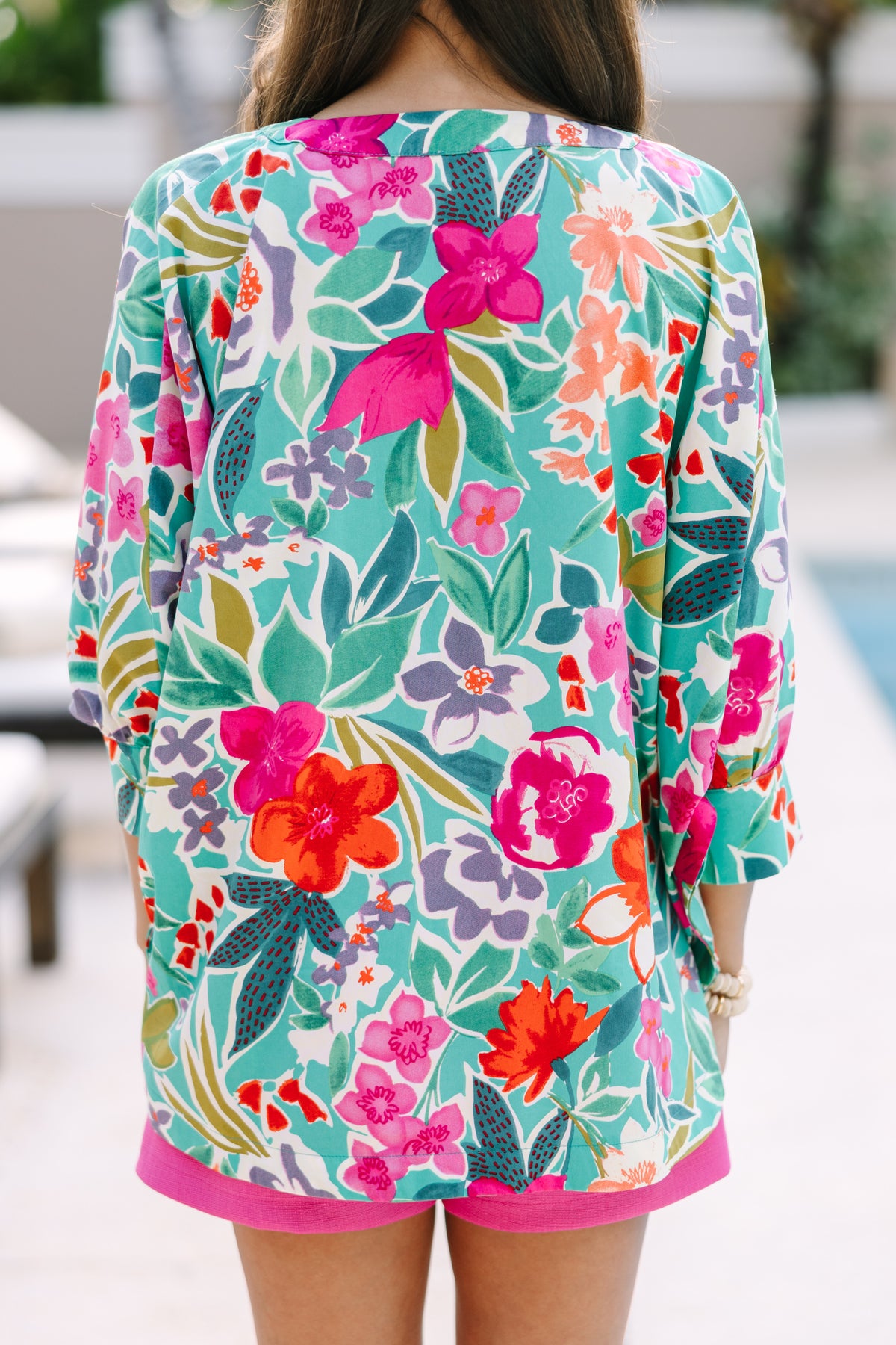 Now You Know Teal Green Floral Top – Shop the Mint