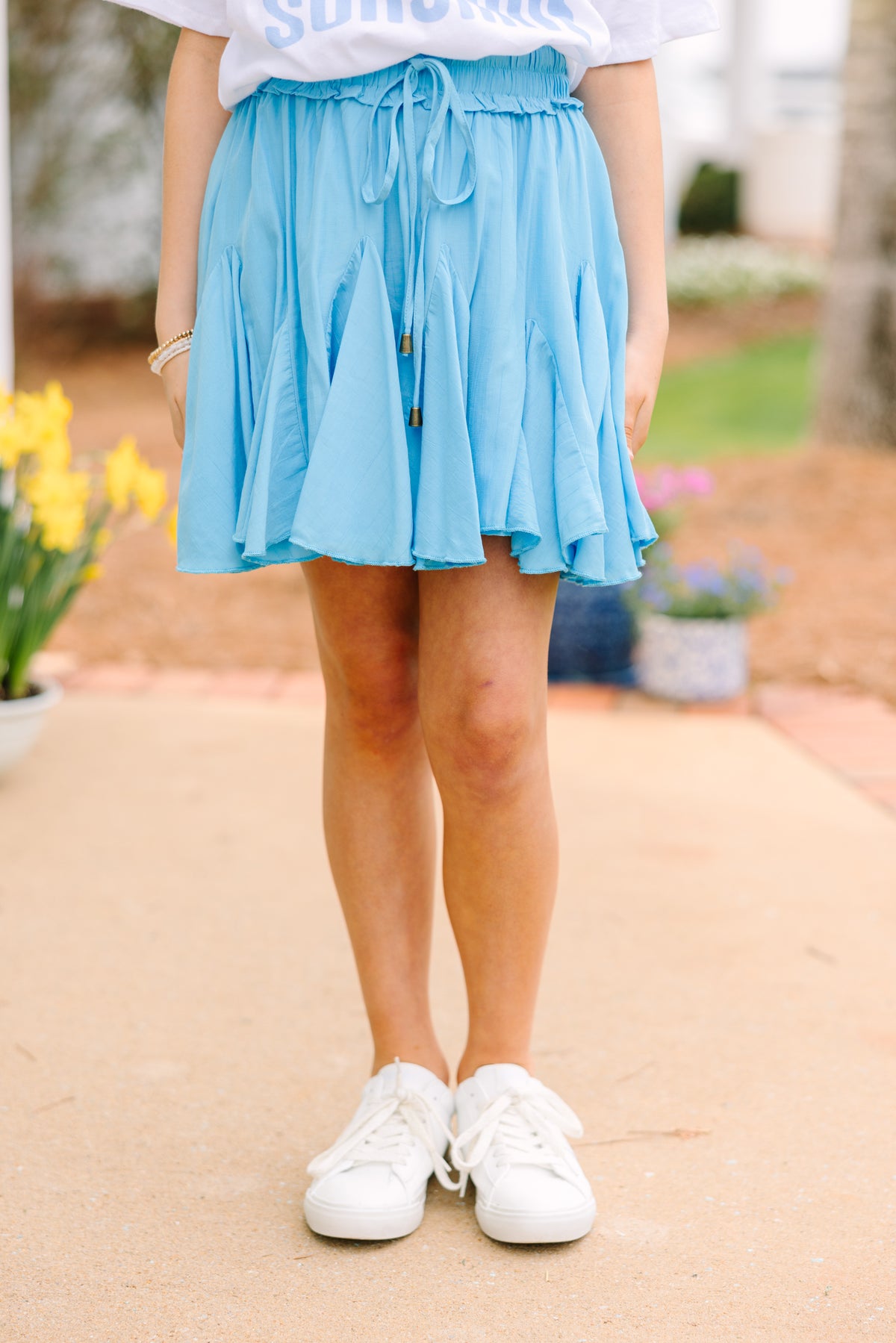 Girls: Look Your Way Blue Ruffled Skort – Shop the Mint