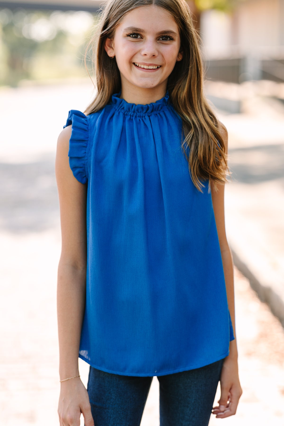 Girls: Put It To The Test Royal Blue Tank – Shop the Mint