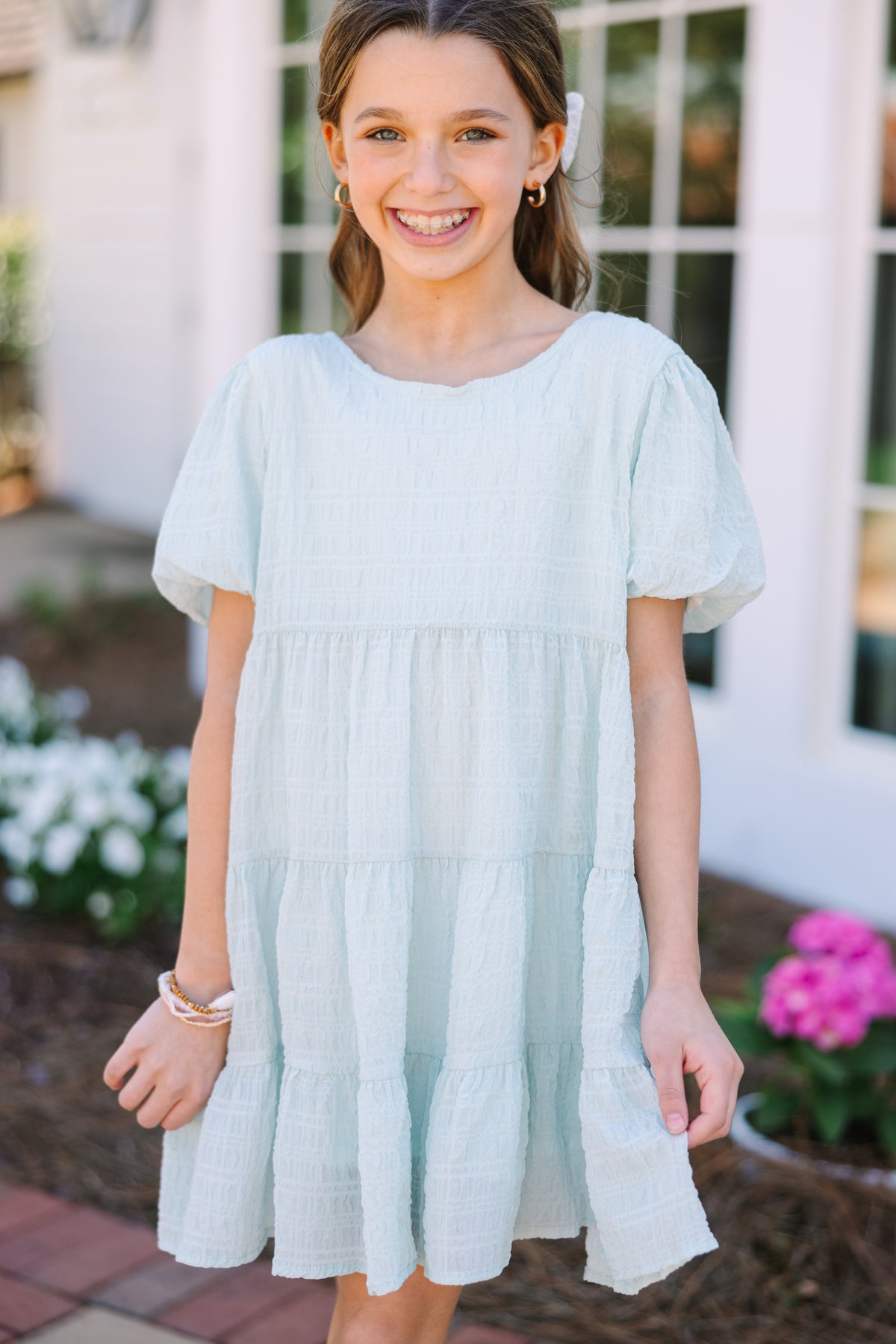 Girls: It All Makes Sense Light Blue Tiered Dress – Shop the Mint