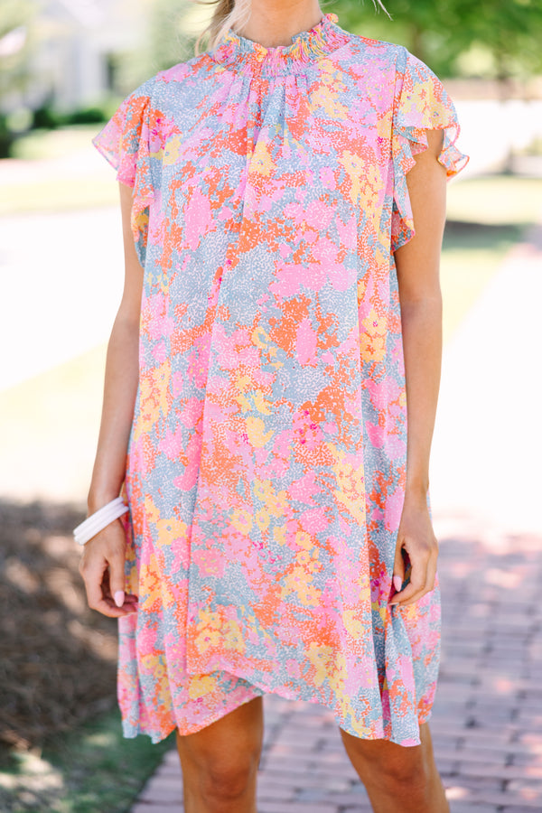 Give You A Chance Pink Abstract Dress – Shop the Mint