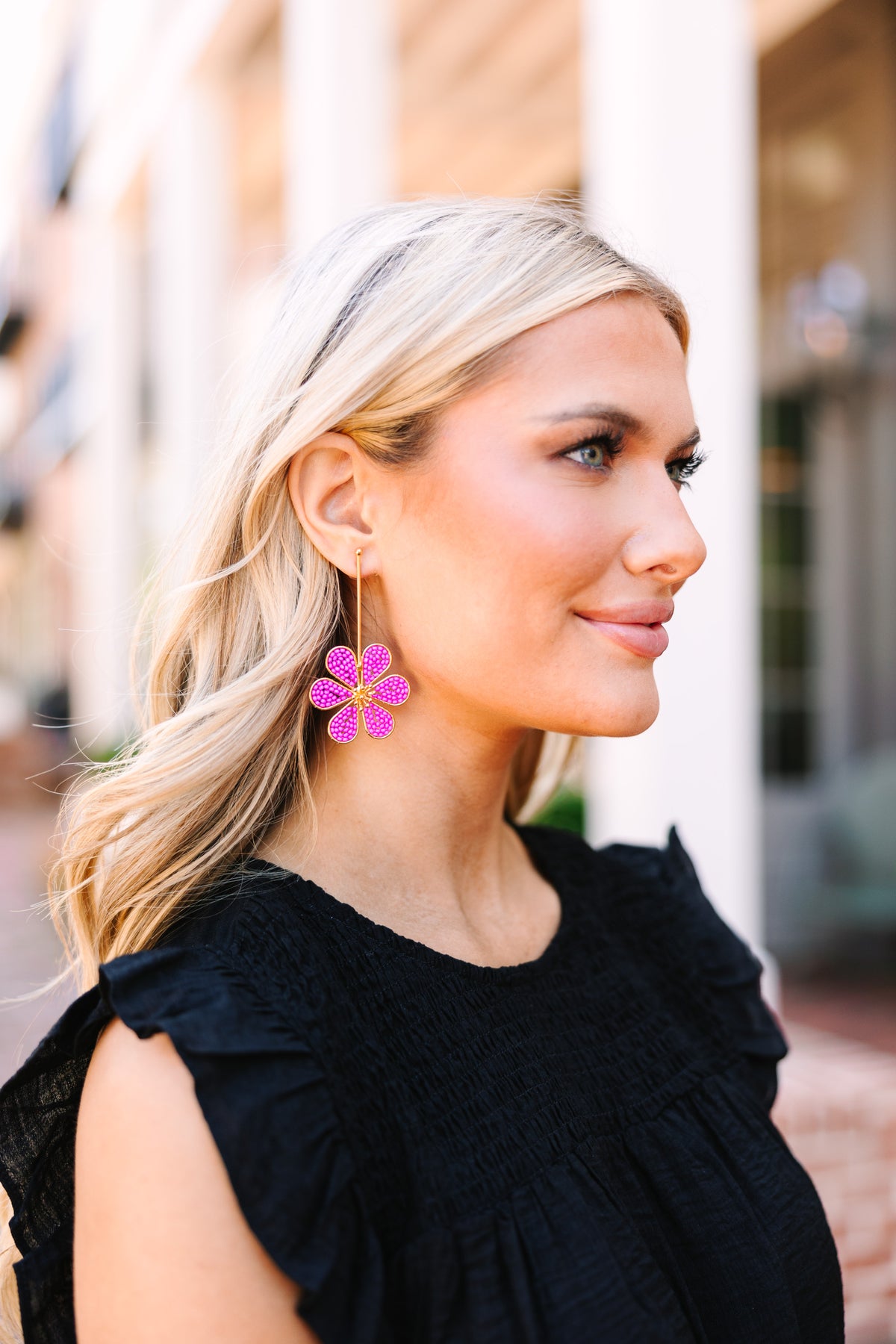 Treasure Jewels: Too Cute Pink Drop Daisy Earrings – Shop the Mint