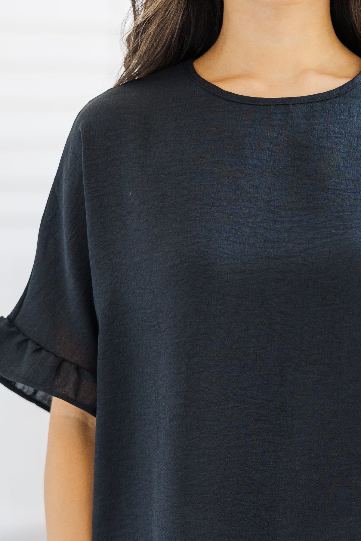 All I Ask Black Ruffled Top – Shop the Mint