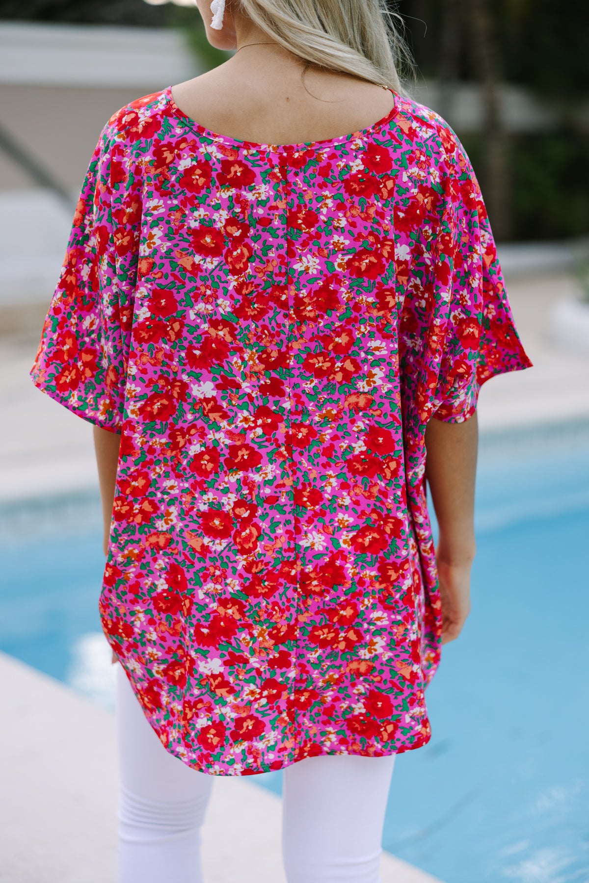 Couldn't Be Better Fuchsia Pink Ditsy Floral Top – Shop the Mint