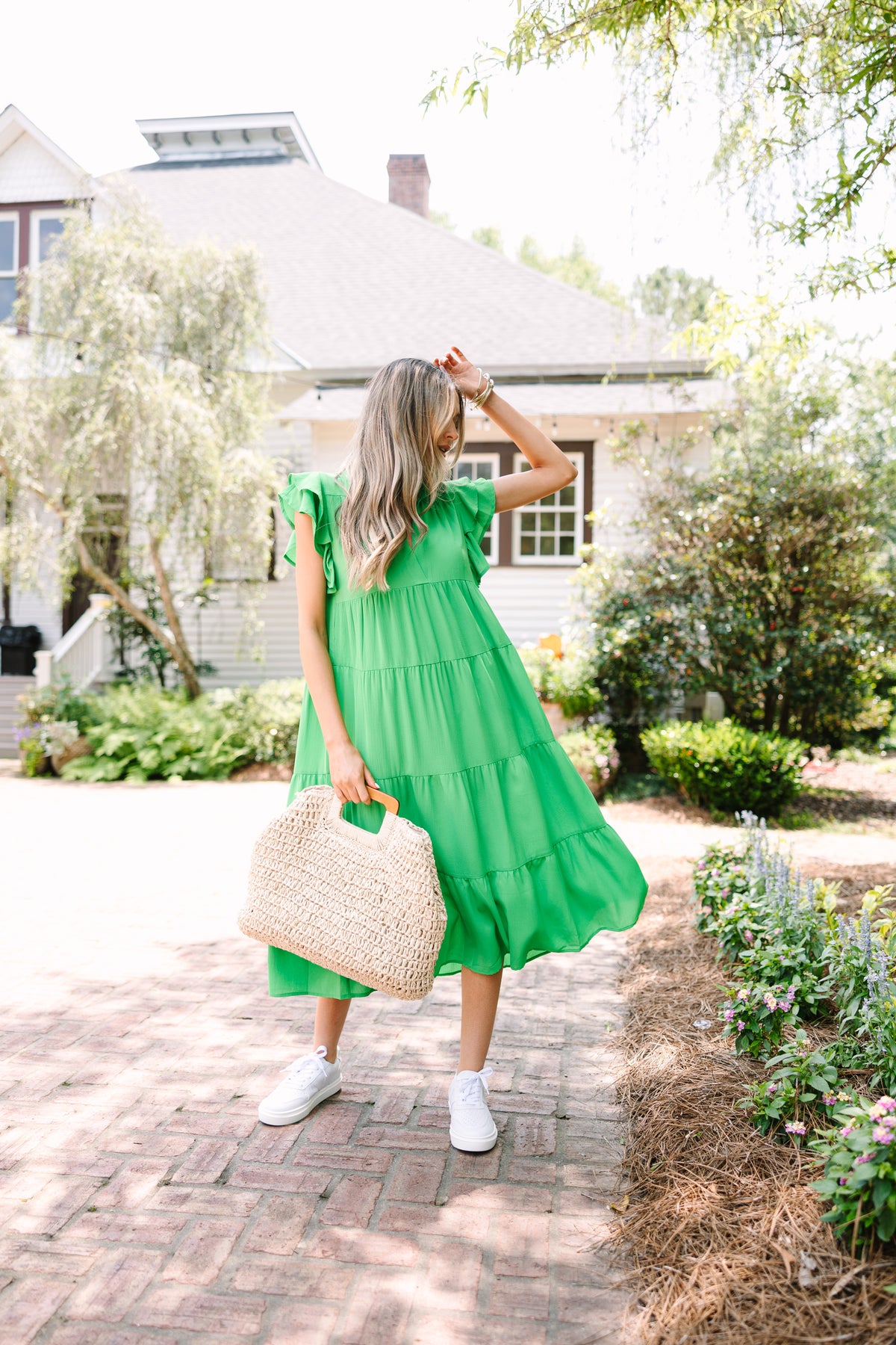 Look You Up Green Ruffled Midi Dress – Shop the Mint