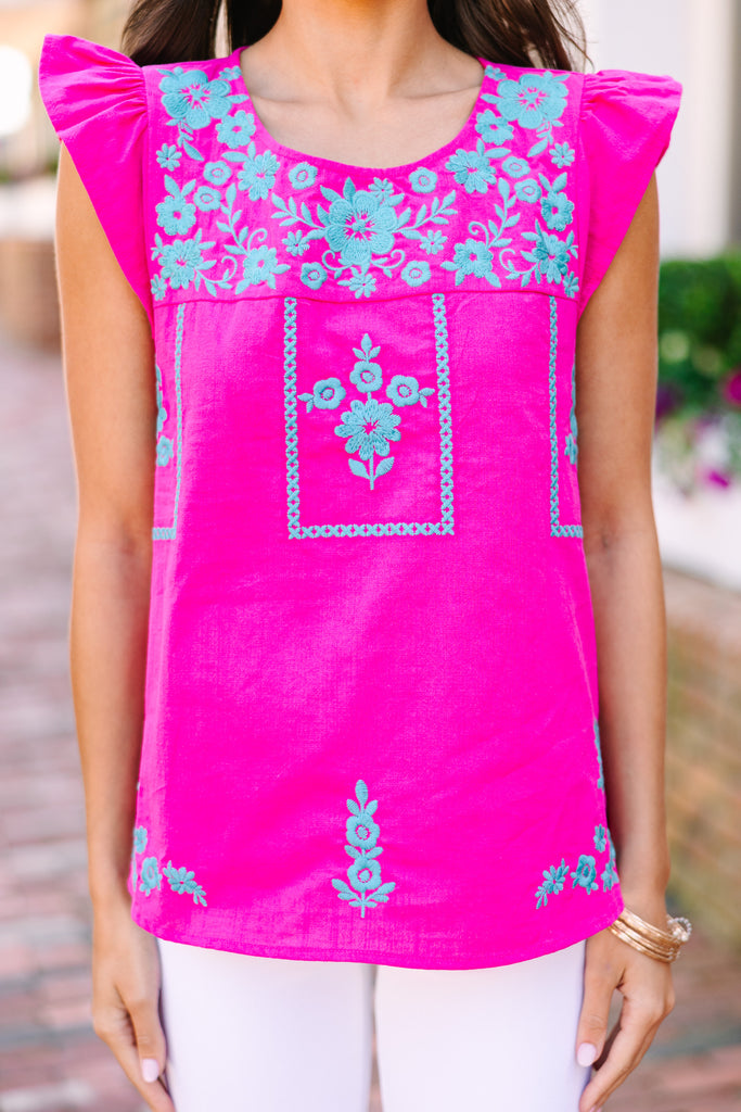 Got Your Attention Pink Floral Top – Shop the Mint