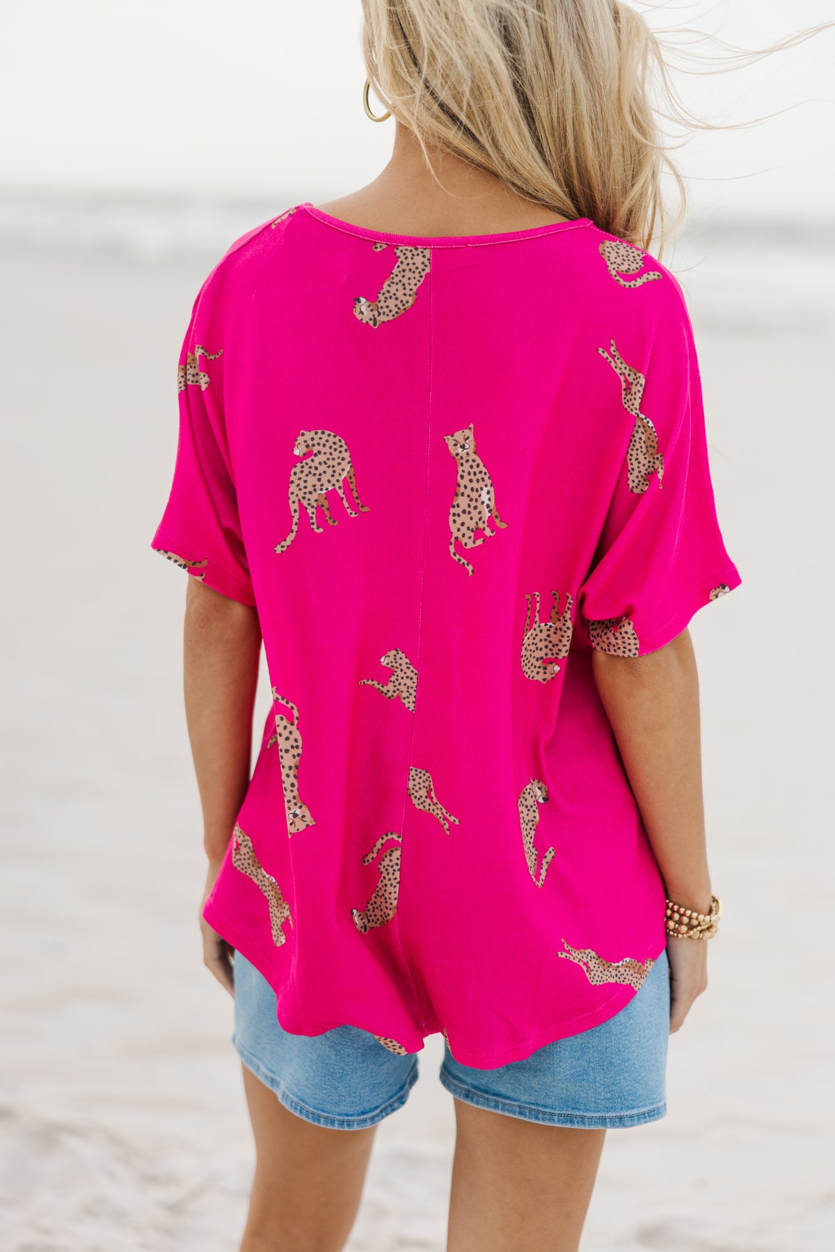 Take The Lead Fuchsia Pink Cheetah Top – Shop the Mint