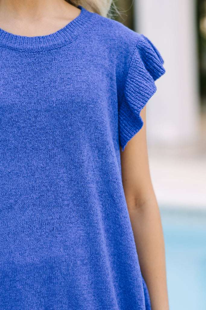 Certain Joy Royal Blue Knit Top – Shop the Mint