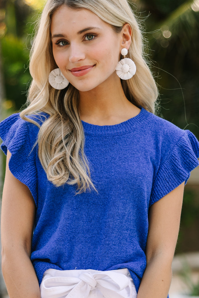 Certain Joy Royal Blue Knit Top – Shop the Mint