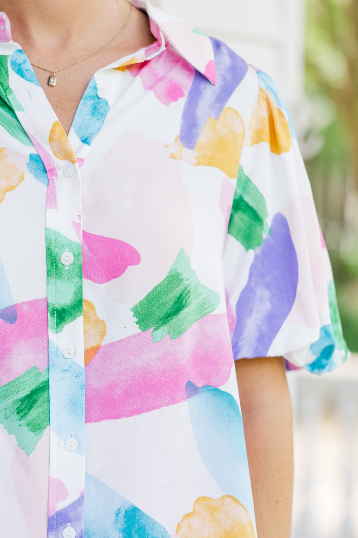Have Some Fun Pink Abstract Blouse – Shop the Mint