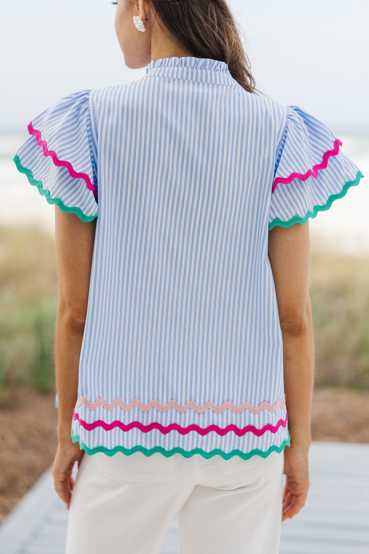 Have Some Fun Blue Striped Blouse – Shop the Mint