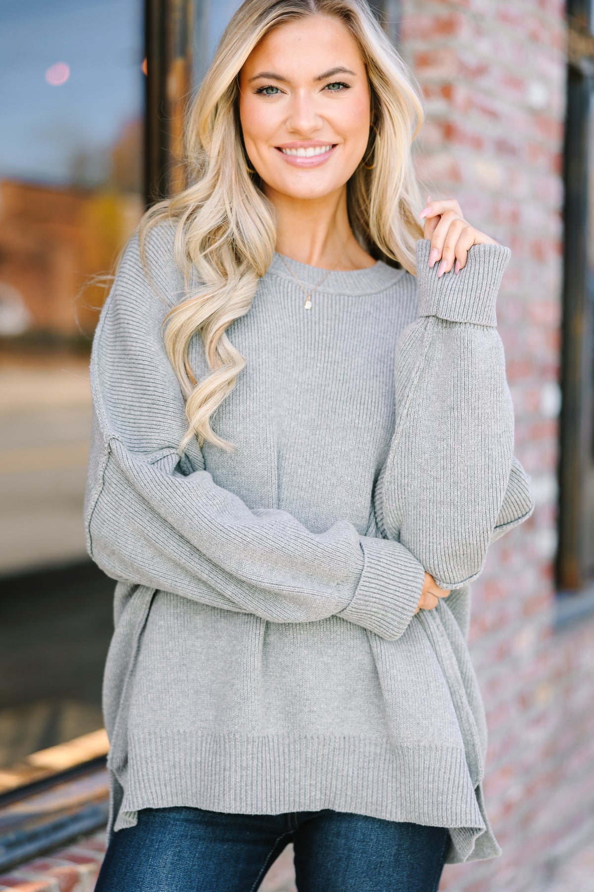 Give You Joy Heather Gray Dolman Sweater – Shop the Mint