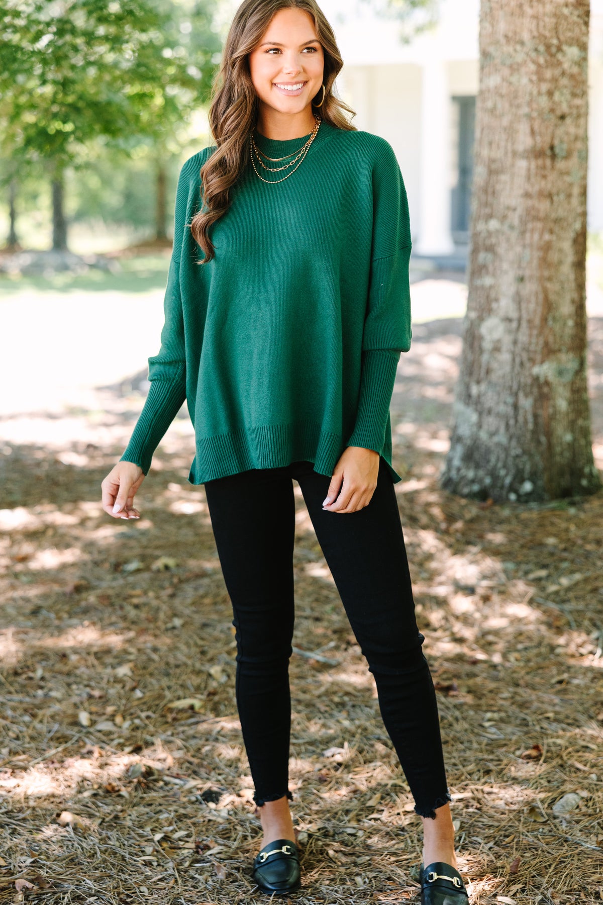 Perfectly You Emerald Green Mock Neck Sweater – Shop the Mint