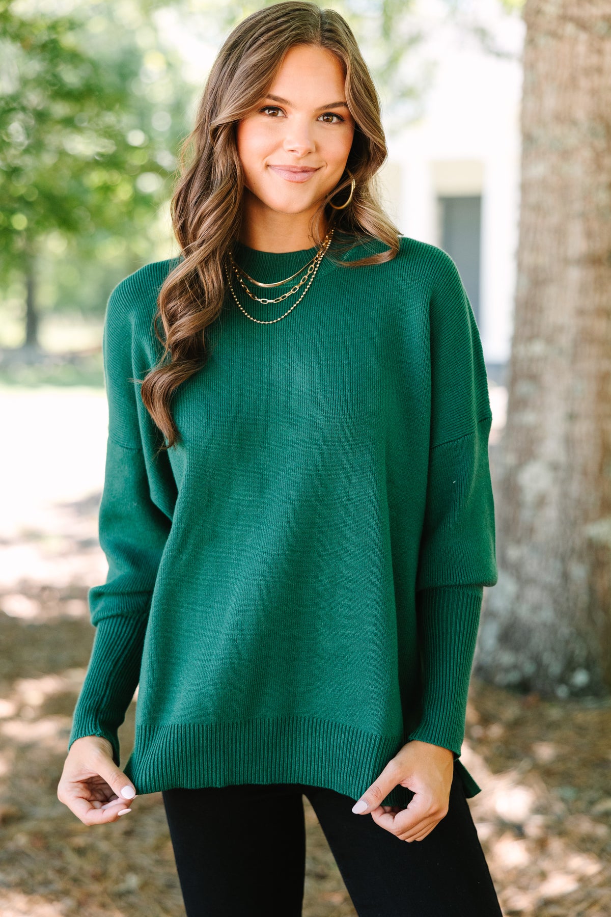 Perfectly You Emerald Green Mock Neck Sweater – Shop the Mint