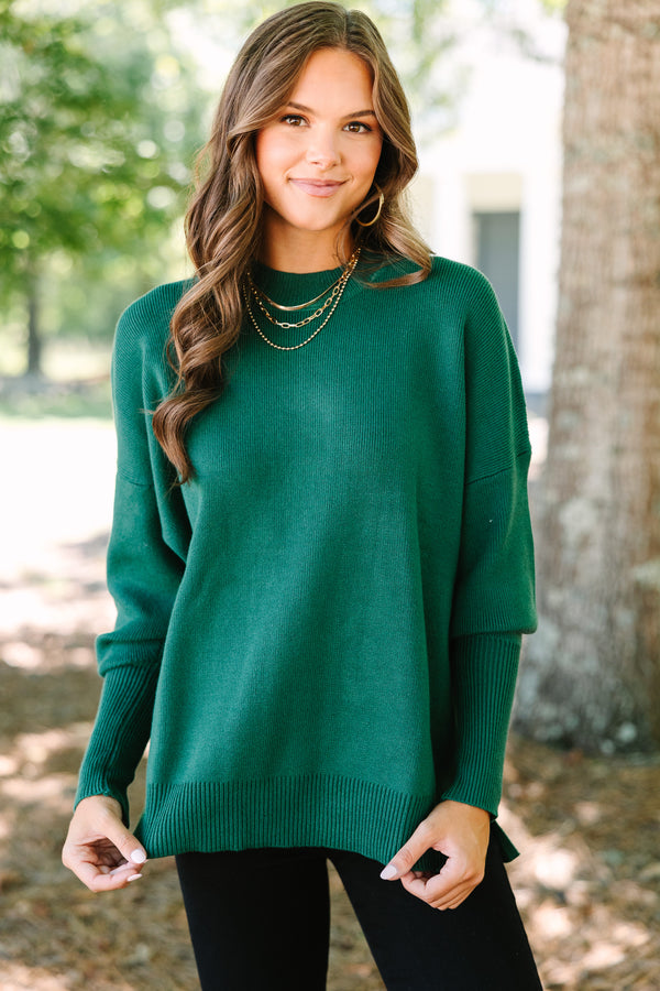 Perfectly You Emerald Green Mock Neck Sweater – Shop the Mint